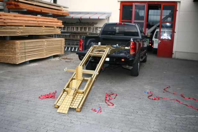 Rampe für Motorrad-Transport