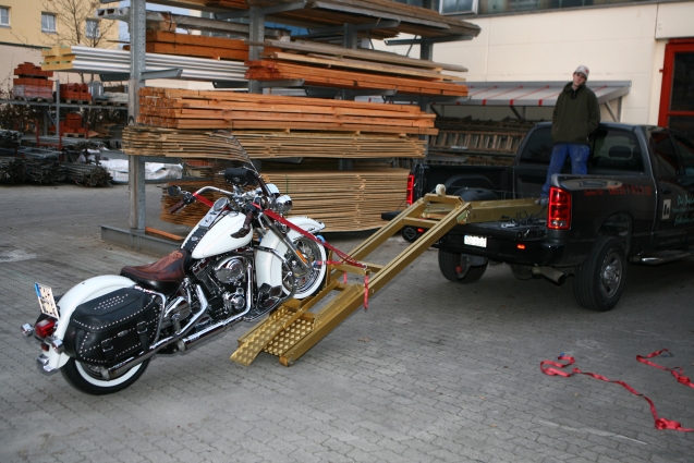 Rampe für Motorrad-Transport