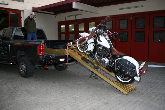 Rampe für Motorrad-Transport