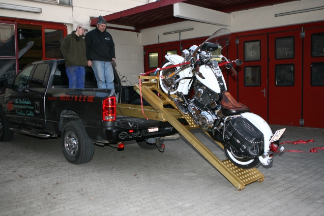 Rampe für Motorrad-Transport
